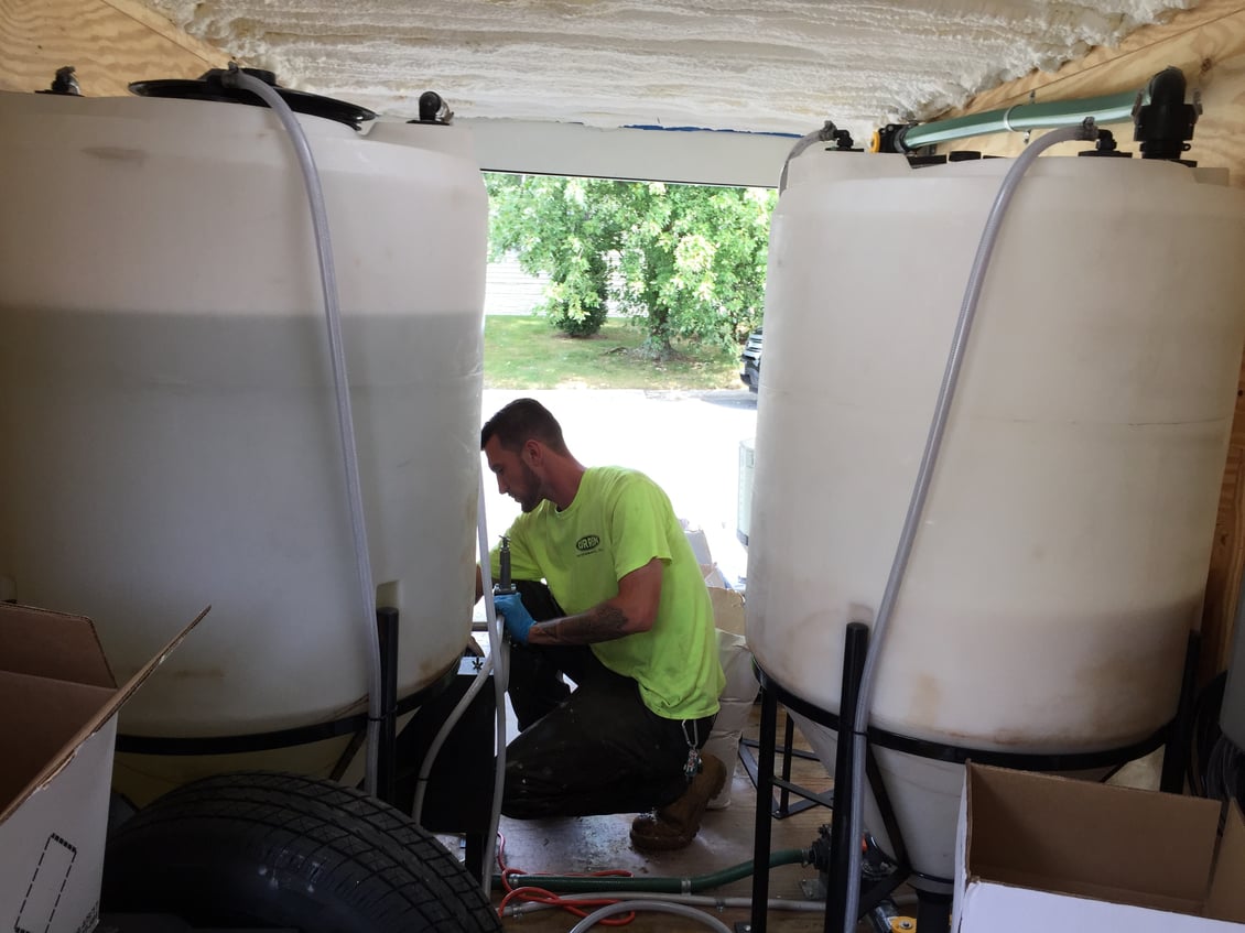 Foam Filling Buried Storage Tanks